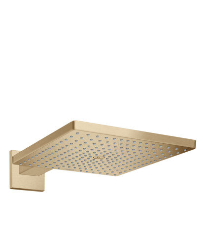 hand-sized Raindance E 300 Air 1jet overhead shower, with shower arm